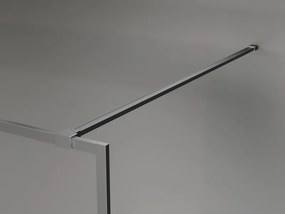 Mexen, Mexen Kioto-F sprchová stěna s rámem 90 x 202 cm, grafit 8 mm, pistolový kov - 800-090-104-95-40