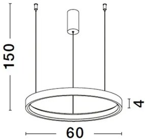 LED lustr Perrine 60 zlaté