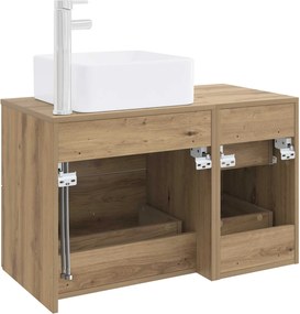 Sada koupelnového nábytku 2 ks Dub artisan Kompozitní dřevo 3403967