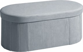HOMCOM sametový úložný taburet, skládací, 72 l (76 x 38 x 35 cm), sametové čalounění, nosnost 120 kg — tmavě šedá