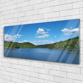 Plexisklo-obraz Jezero Les Krajina 125x50 cm