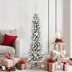 Umělý vánoční stromeček Bílá 150 cm PVC, kov a plast 3396098