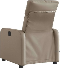 Elektrické masážní polohovací křeslo cappuccino umělá kůže 3206748