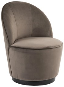 Sametové taupe klubové křeslo Cody - 57*57*73 cm