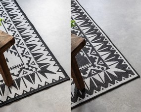 ELLE Decoration, Kusový koberec Gemini 106019 Black z kolekce Elle – na ven i na doma, 80x150, černobílá, chodba / předsíň