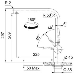 Franke Atlas Neo Dřezová baterie  nerez FC 3834.501