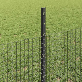 Svařovaná drátěná plotovina s tyčkami 25 x 0,5 m Šedá Síťovina 3336586
