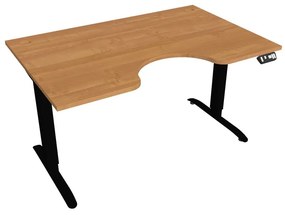 Hobis Motion Elektr. nastavitelný stůl 140x90 s pamětí - HOBIS ERGO MOTION MSE 2M 1400 Dekor stolové desky: olše, Barva kovové podnože: černá