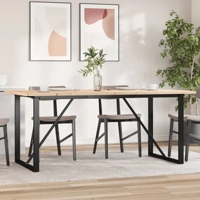 Jídelní stůl s O rámem 180 x 90 x 75,5 cm borové dřevo a ocel 3282744