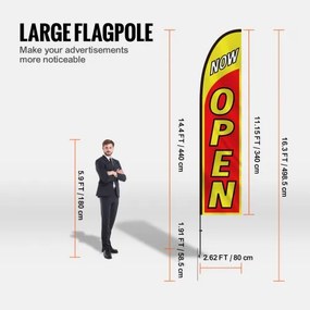 Open Flags Pro Business Advertising Sada vlajek s vlajkami Otevřený vzhled Vítejte