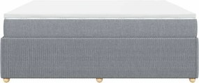 Box spring postel s matrací světle šedá 180 x 200 cm textil 3285588