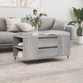 vidaXL Konferenční stolek 102 x 44,5 x 50 cm kompozitní dřevo [830993] Barva: šedá sonoma