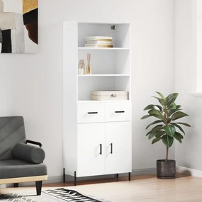 Skříň highboard bílá 69,5 x 34 x 180 cm kompozitní dřevo 3200521