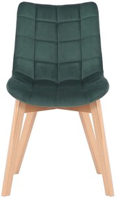 Jídelní židle Padstow - samet | zelená