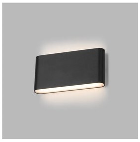 LED dekorativní nástěnné hliníkové svítidlo FLAT II - antracit, 2 x 5W, 2 x 565 lm, 175 mm