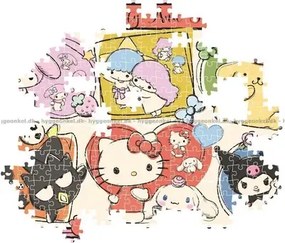 CLEMENTONI Puzzle Hello Kitty a přátelé: Roztomilá koláž / 1000 dílků