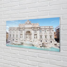 Obraz na skle Katedrála Rome Fountain 125x50 cm