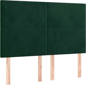 Rám postele bez matrace tmavě zelená 140 x 200 cm samet 3125638