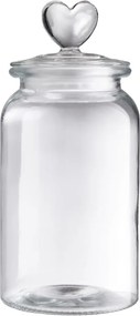 SWEET HEART Dóza skleněná srdce 1350 ml