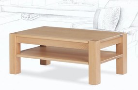 Wooded Konferenční stolek Denver z masivu BUK Výška stolku: 53 cm