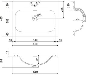 Mexen Orio, koupelnová skříňka 60 cm s umyvadlem Vela, 1 zásuvka, grafitová matná/bílá matná, 91A10-06023-1-BF66-W23M01
