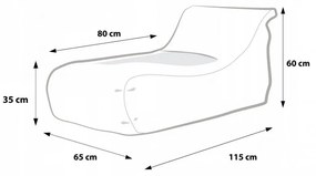 EF2055 Ecopuf Sedací vak Ecopuf - Master polyestér NC7 - Tyrkysová