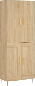 Skříň highboard dub sonoma 69,5 x 34 x 180 cm kompozitní dřevo 3195782