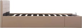 Rám postele s úložným prostorem cappuccino umělá kůže 160x200cm 285532