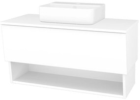 Dřevojas Koupelnová skříň INVENCE SZZO 100 (umyvadlo Joy 3) Varianta: L01 Bílá vysoký lesk / D20 Galaxy