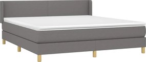 Box spring postel s matrací tmavě šedá 160x200 cm textil 3130122