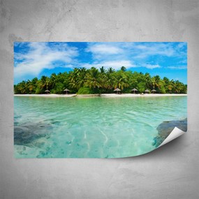 Plakát - Ostrov v moři (60x40 cm) - PopyDesign