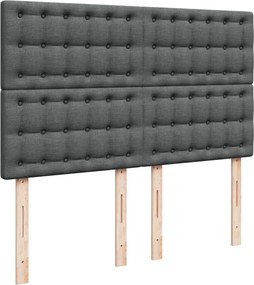 Box spring postel s matrací tmavě šedá 160x200 cm textil 3291734