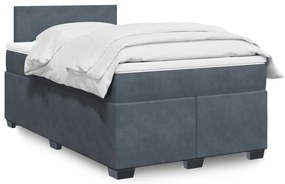 Box spring postel s matrací tmavě šedá 120 x 200 cm samet 3288577