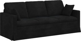 Set pohovek 2 ks Černá samet 3407601