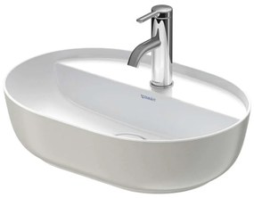 Duravit Luv - Umyvadlo na desku, 50x35 cm, bez přepadu, s otvorem pro baterii, WonderGliss, bílá/matná šedá 03805023001