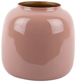 OnaDnes -20% Time for home Růžová kovová váza Ivyna 20,5 cm