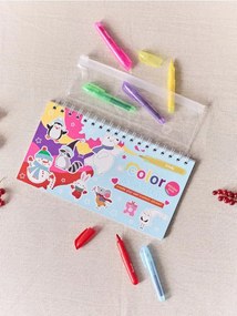 Sinsay - Vánoční kreativní sada: samolepkové omalovánky a fixy 7 pack - světle modrá