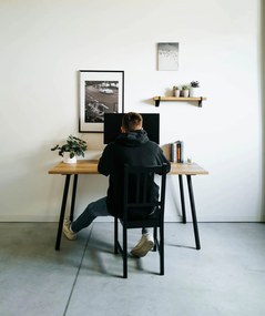 Wuders Pracovní stolek Irving s masivní dubovou deskou 1400 x 700 mm