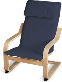 Sedák na dětské křeslo IKEA Poäng barva tmavě modrá látka sametová