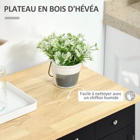 HOMCOM Úložný bufet do obývacího pokoje s dvojitými dveřmi, 2 zásuvkami a výškově nastavitelnou policí, úložná skříň do obývacího pokoje, kuchyně, lož