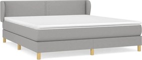 Box spring postel s matrací světle šedá 180 x 200 cm textil 3126741