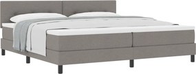 Postel s boxspringem s čelo Taupe 200 x 200 cm textil 3338717