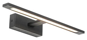 Nástěnná lampa černá 41,5 cm včetně LED IP44 - Jerre