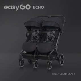 Sourozenecký kočárek EasyGo Echo Ebony Black