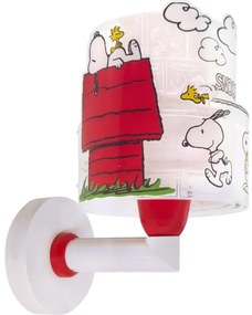 Dalber 76309 - Dětská nástěnná lampa SNOOPY 1xE27/15W/230V bílá/červená