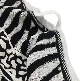 Sada 2 ks žakárových osušek ZEBRA šedá 70 x 140 cm