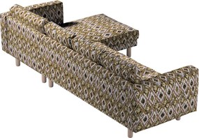 Potah na pohovku IKEA Norsborg 4-místná se šezlongem barva vícebarevná látka pletený vzor, vzorované