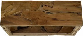 Konferenční stolek 90 x 50 x 30 cm pravý teak hnědý 244558