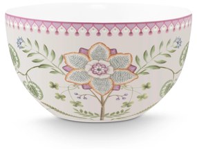 Pip Studio Lily &amp; Lotus miska Ø18cm, bílá (porcelánová miska)