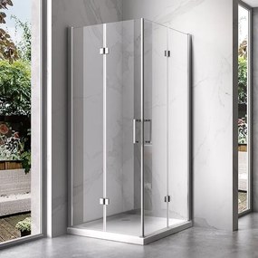 BPS-koupelny Čtvercový sprchový kout HYD-SK08B Varianta: rozměry: 100x100 cm, orientace: Univerzální, kód produktu: , profily: chrom, výplň: transparent